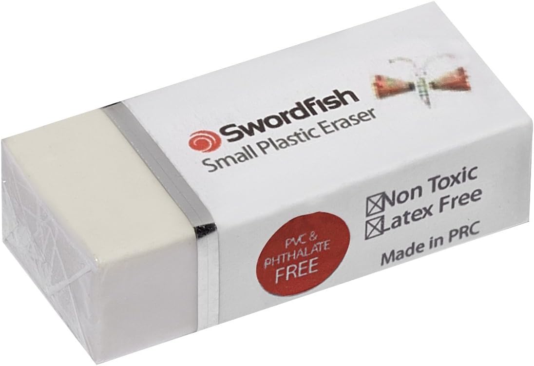 Swordfish"Small Plastic" Erasers (Pack of 3) : Amazon.es: Oficina y ...