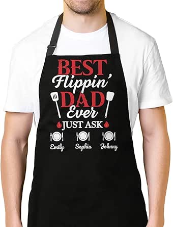 Amazon.com: winorax Personalized Best Flippin Dad Ever Aprons For Men ...