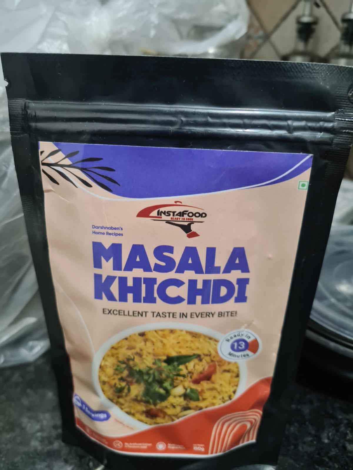 INSTAFOOD Masala Khichdi | Ready to Cook Meal | 3-4 Servings | Pack of ...