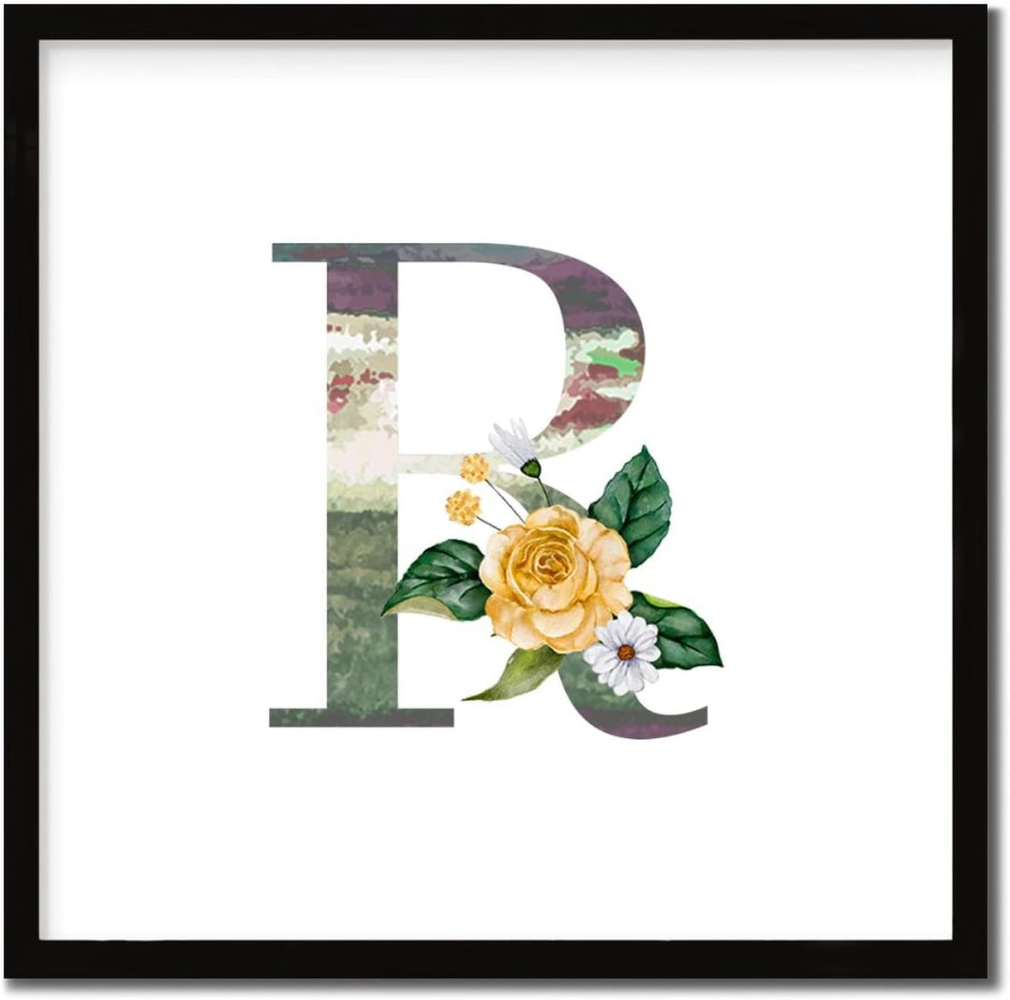 Amazon.com: JuneLucky Vintage Wood Home Decor Framed Sign 7x7 Inch Rose ...