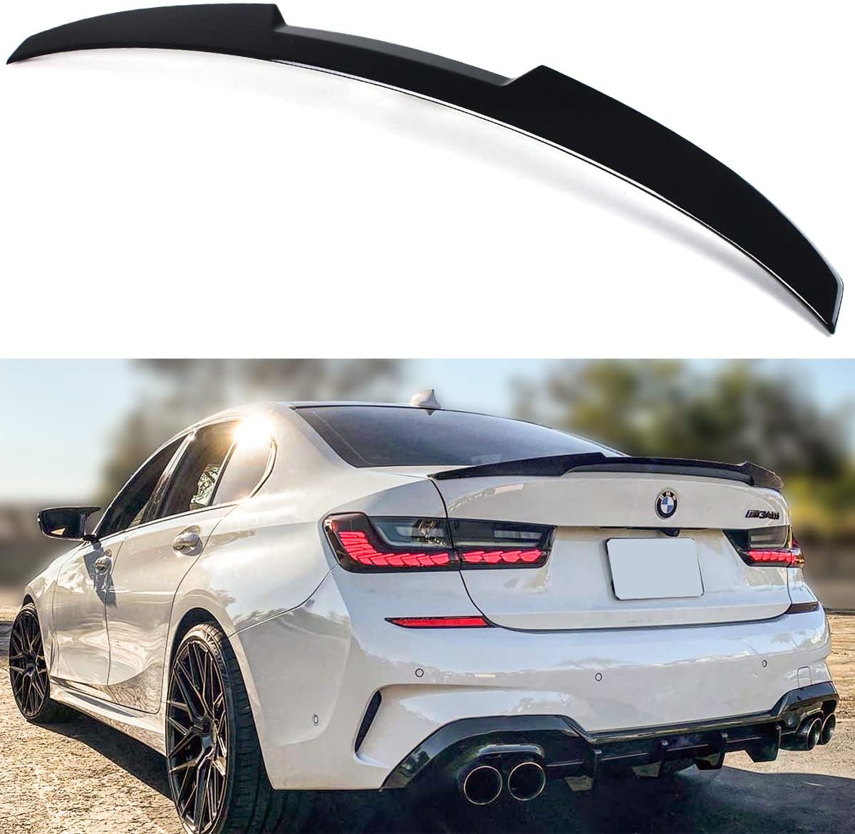 Amazon.com: HECASA Rear Trunk Spoiler Wing Compatible with 2011-2023 ...