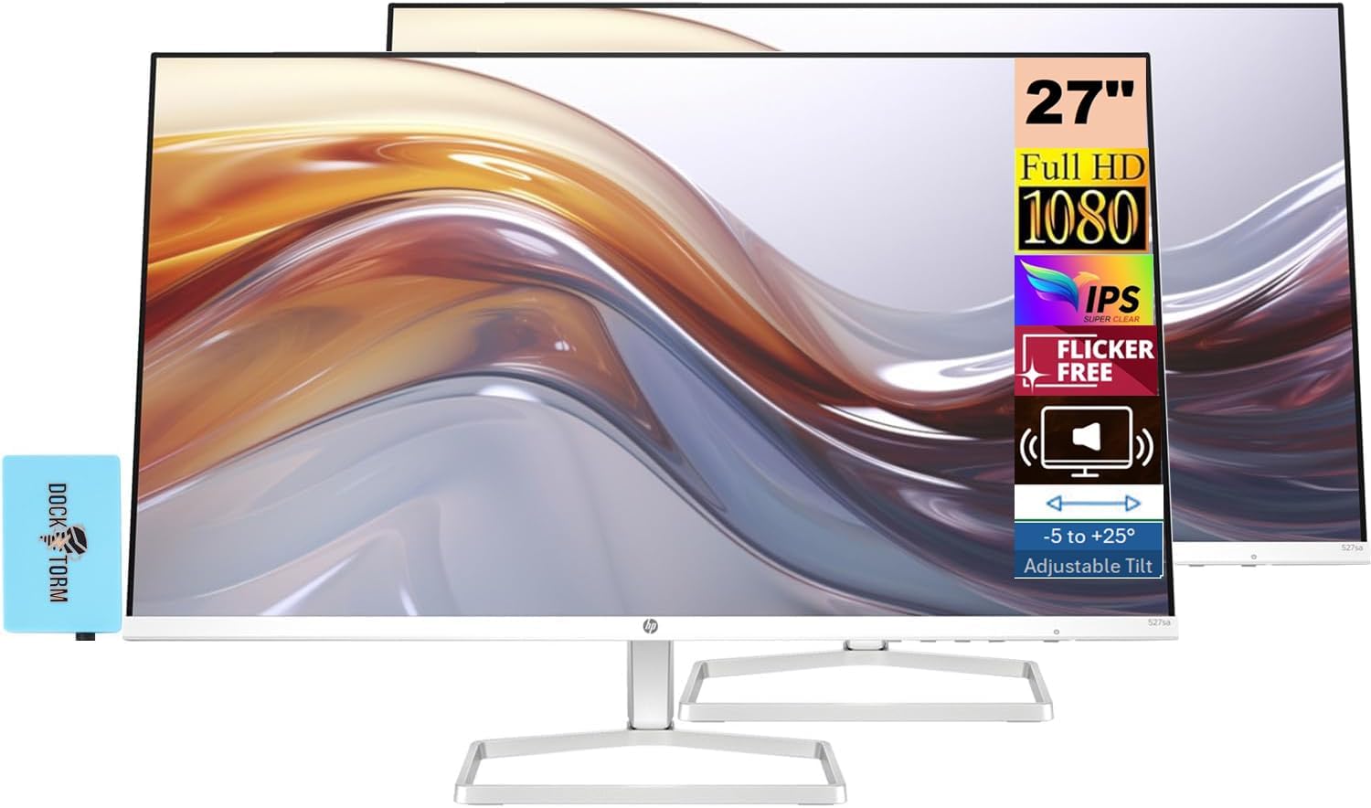 Amazon.com: HP 27" FHD IPS (1920x1080) Monitor with Speakers Bundle ...