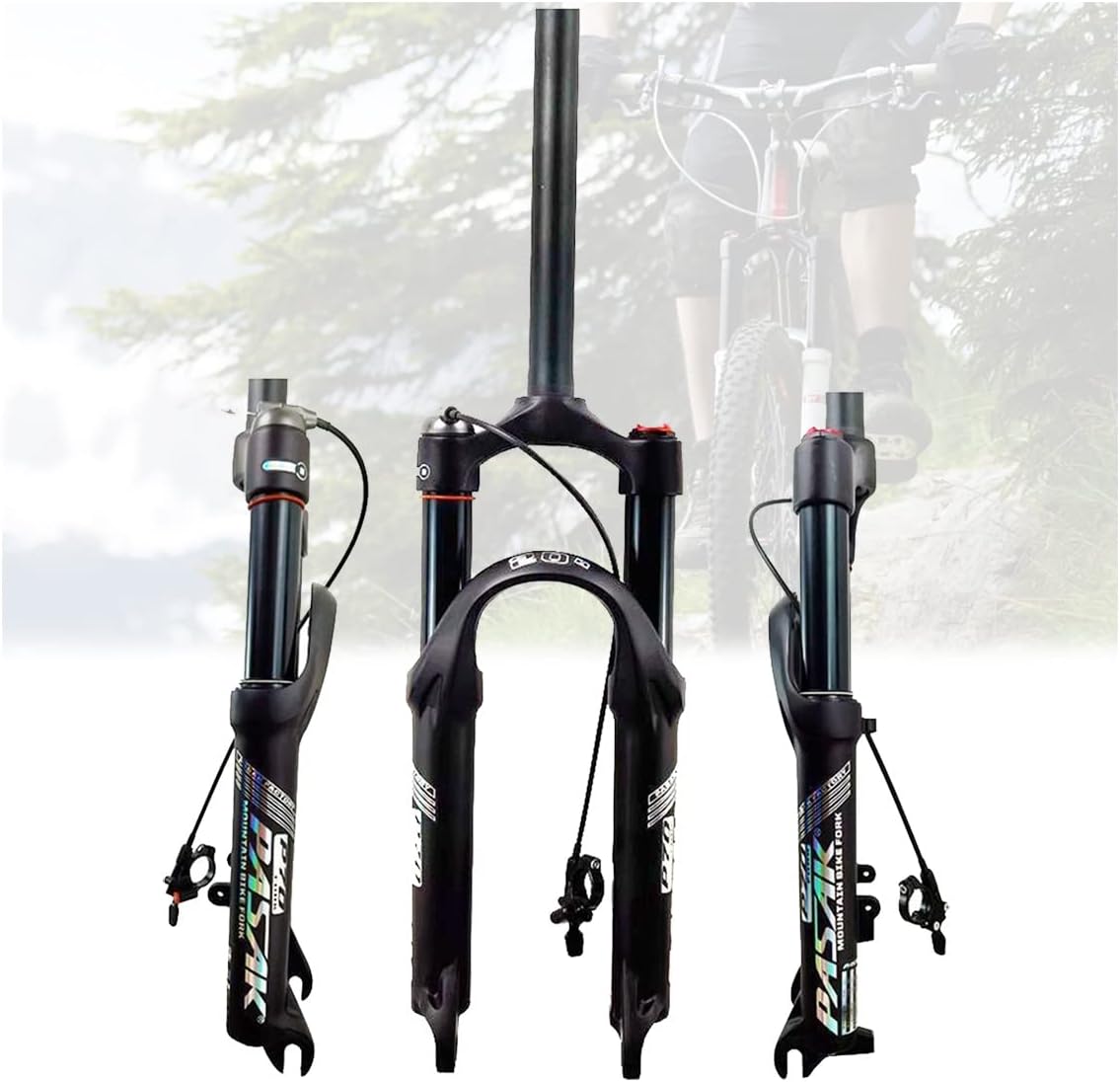 Amazon.com: Mountain Bikes Air Fork Fit Folding Bike/BMX 1-1/8'' QR 9mm ...