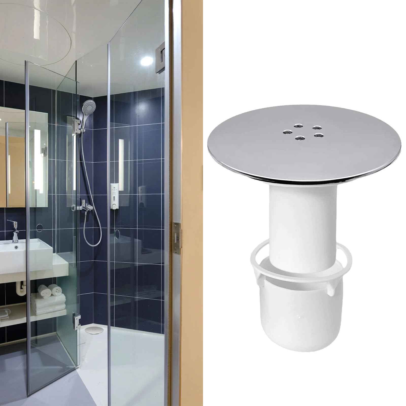 Shower Drain Cover, Shower Waste Trap Cover for 90mm/115mm Shower ...