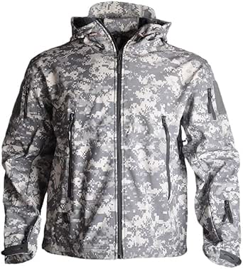Amazon.com: USTZFTBCL Men's Soft Shell Tactical Military Jacket ...
