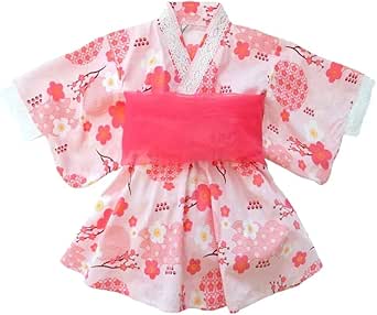 Amazon.com: Jinbei Yukata Kids' Clothes Girl's Kimono 4-Piece Set Baby ...