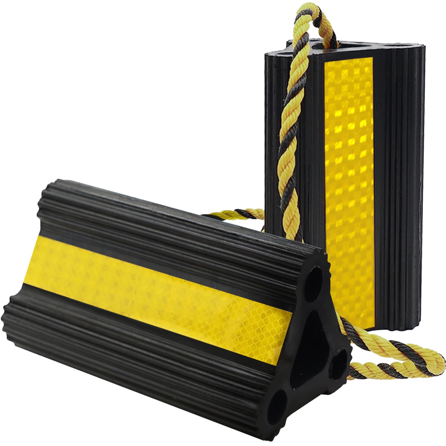 Amazon.com: WECARLLE Wheel Chocks for RV Trailer [1pair/2pack with Rope ...