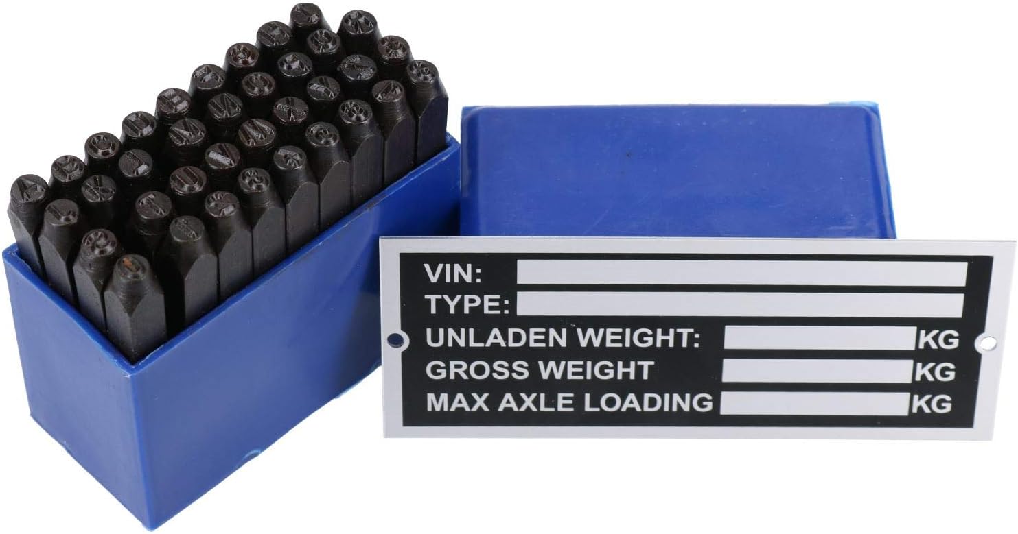 Amazon.com: AB Tools Trailer Blank VIN & Weight Chassis Plate with ...