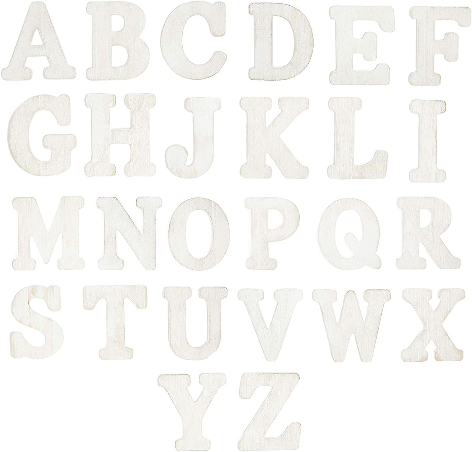Amazon.com: Standing Wooden Alphabet Letters for DIY Crafts, Farmhouse ...