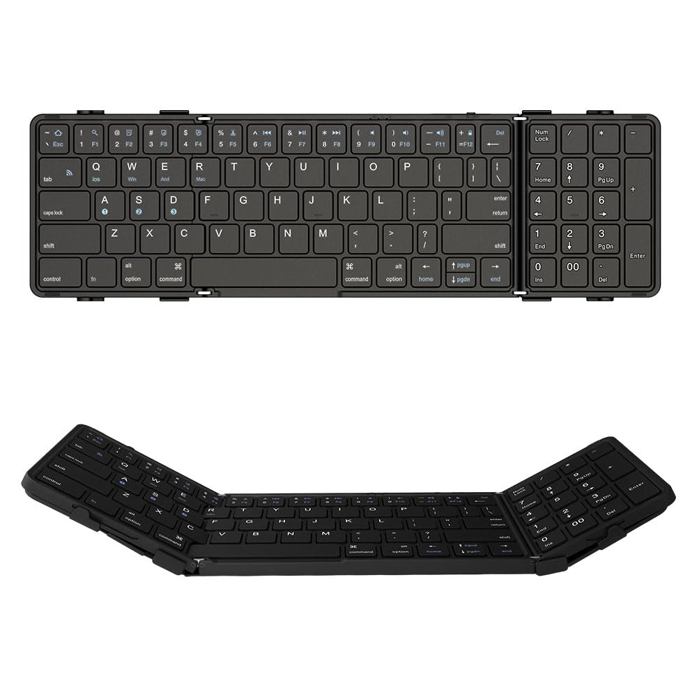 Amazon.com: JOMAA Wireless Folding Keyboard with Touchpad Rechargeable ...