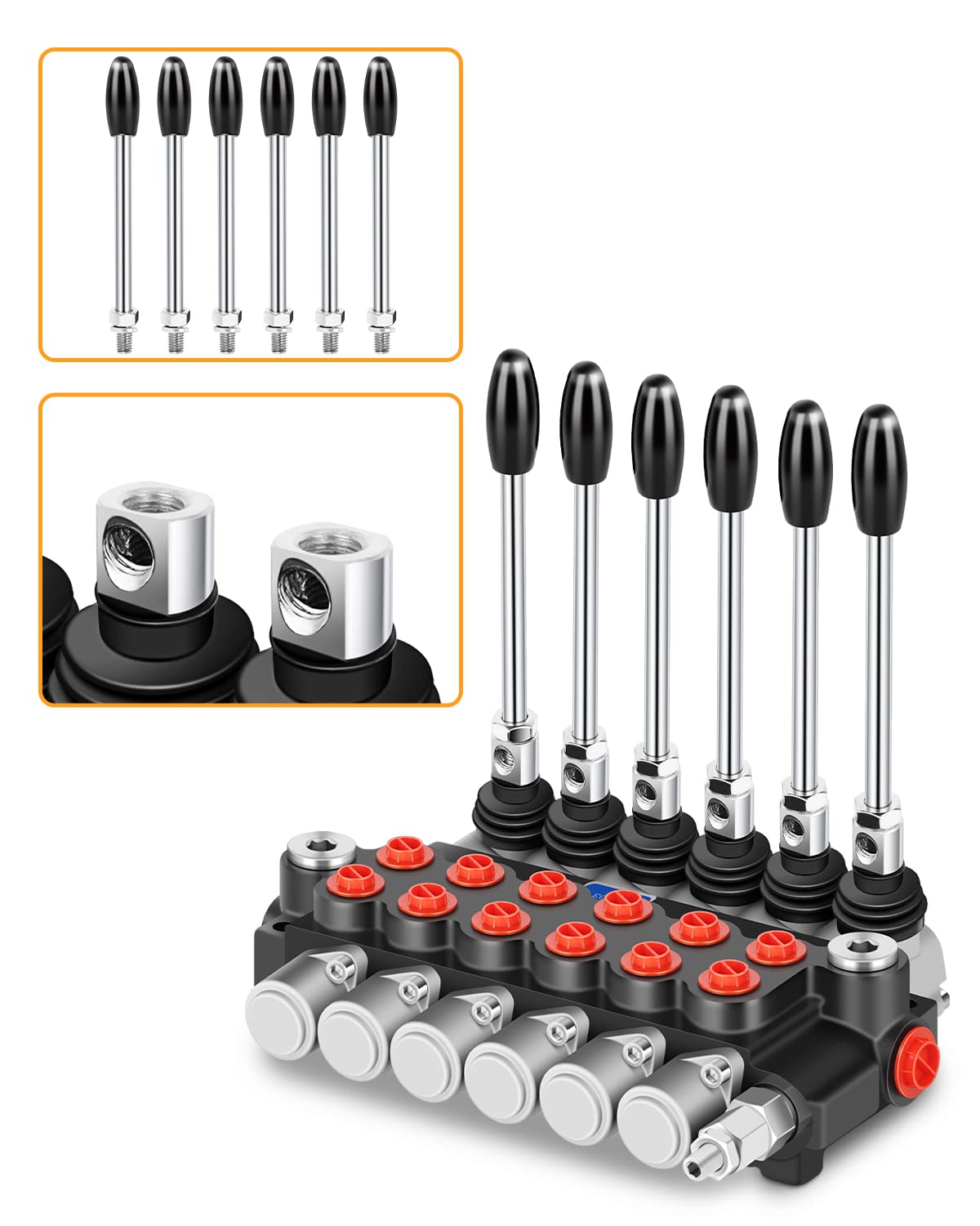 Snapklik.com : Hydraulic Flow Control Valve 6 Spool 15 GPM G Ports ...