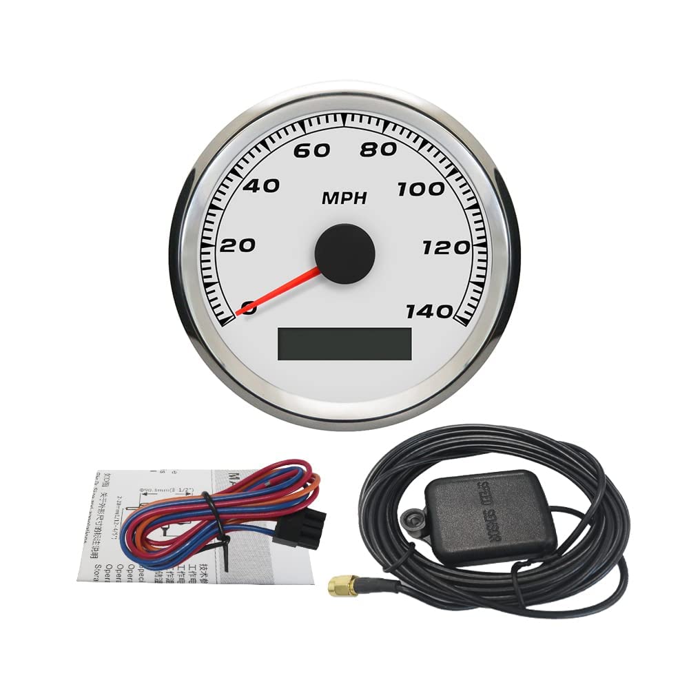 ELING 140 MPH GPS Speedometer Speedo Gauge Odometer Kit for Racing Car ...