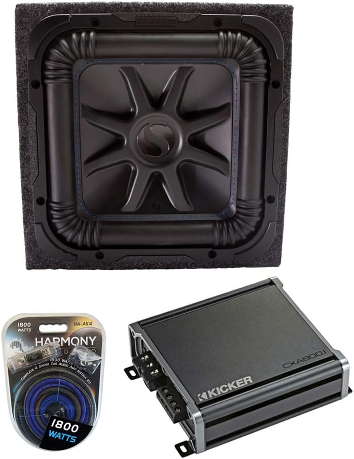 Amazon.com: KICKER Bundle L7S12 Solo-Baric Subwoofer Sealed Box with ...