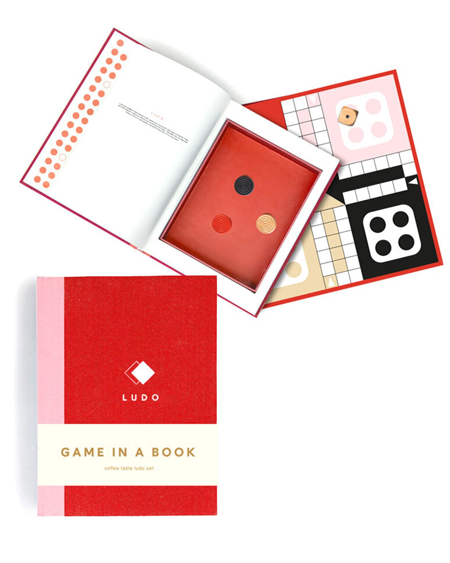 Luckies Book Board Games | Ludo Board Game In A Book | Bookshelf Decor ...