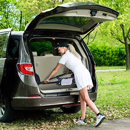 Folding Golf Push Cart with Foot Brake & 2 Wheels