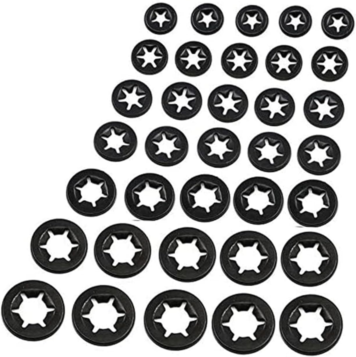 Amazon.com: BKEKM Flat Washers Stock 7 Sizes Push Nut Quicklock Star ...