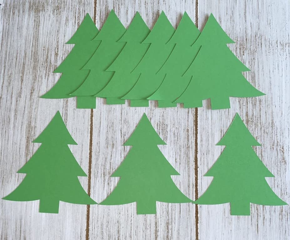 Amazon.com: Tree Cut outs Christmas tree decorations Green Tree die ...
