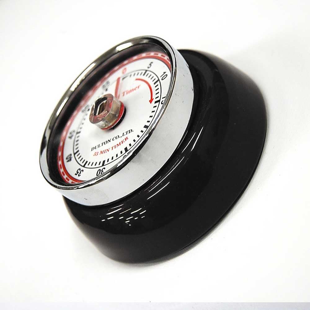 Dulton Kitchen Utensils Kitchen Timer with Magnet, Black, Height 1.2 x ...