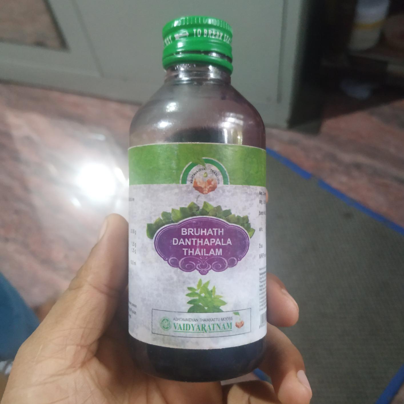 Vaidyaratnam Bruhath Danthapala Thailam (200 Ml) Thailam, 200 ml ...