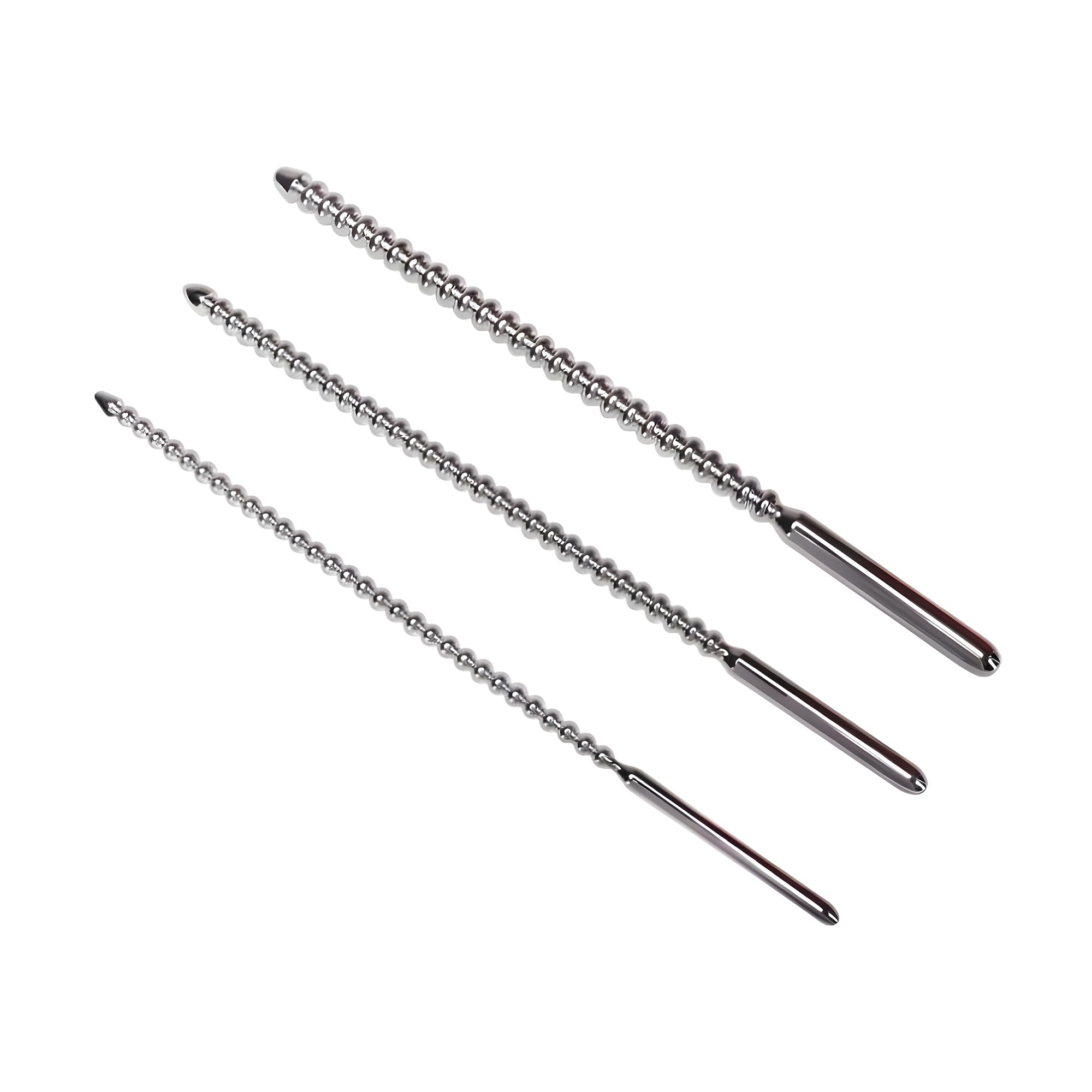 Ribbed Urethral Sounds 3 PCS Stainless Steel Penis Plug with Multi ...