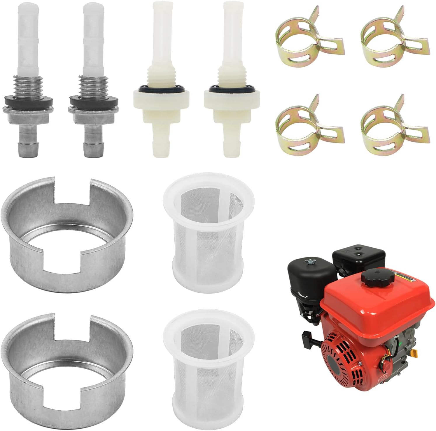 Amazon.com: Yenblow Gas Fuel Tank Joint Outlet Filter, Fuel Line Screen ...