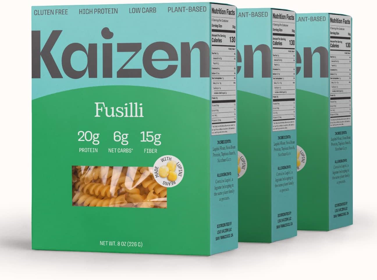 Kaizen Low Carb Pasta Fusilli - Gluten-Free, High Protein, Keto ...