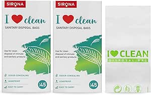 Amazon.co.jp: Sanitary & Diapers Disposal Bag by Sirona 90 Bags (2 Pack - 45 Bags Each) : Health ...