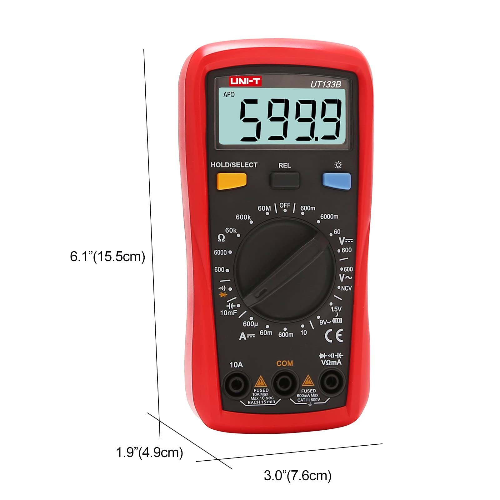 Snapklik.com : Digital Multimeter Tester UT133B, AC DC Voltage Current ...