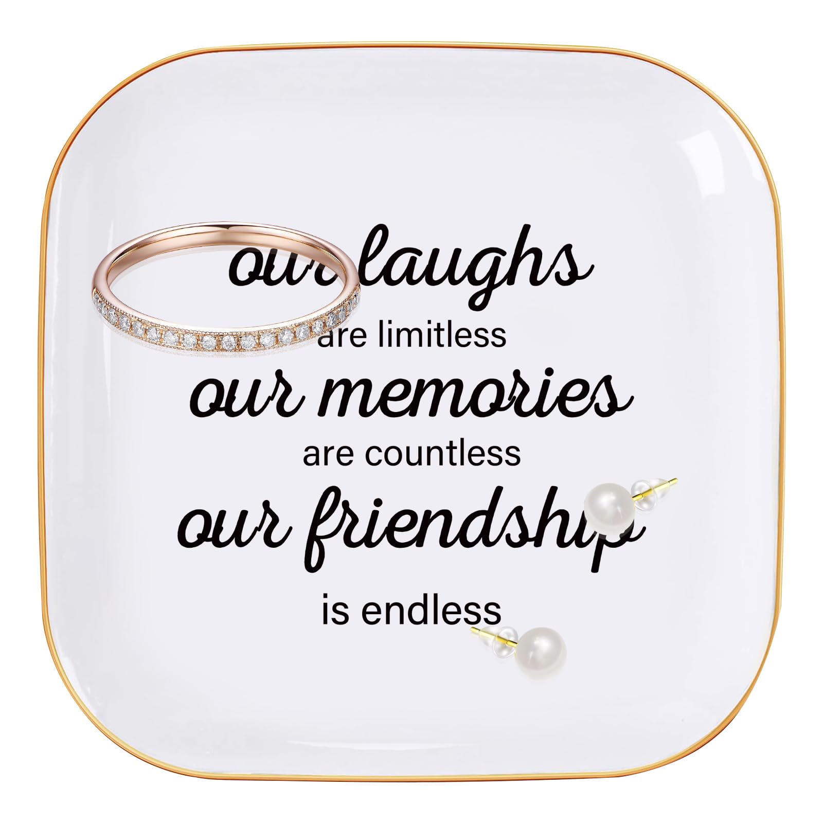 Amazon.com: Artlunar Ceramic Ring Dish, Jewelry Dish Tray, Trinket Tray ...