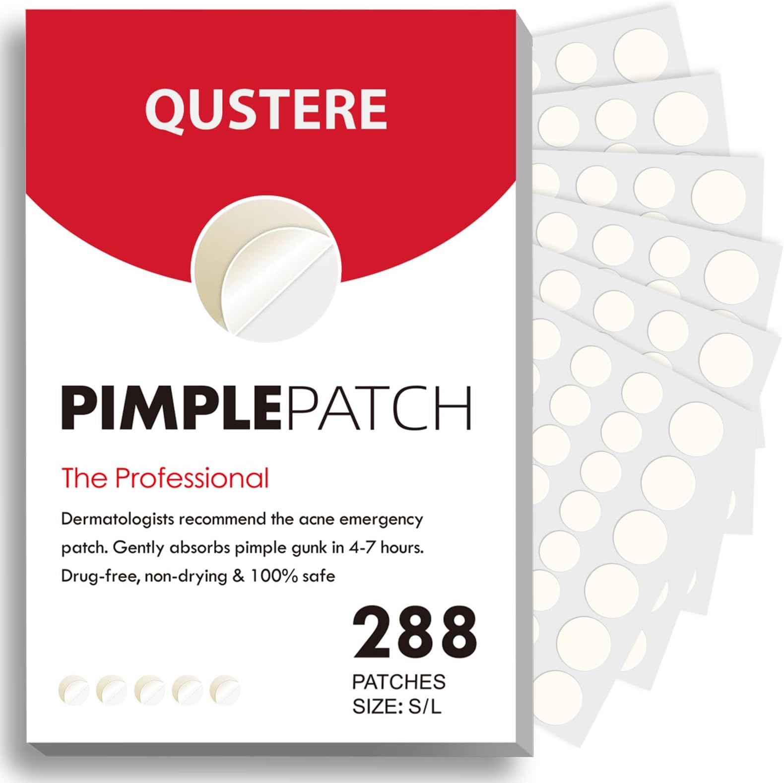 Amazon.com: QUSTERE Pimple Patches for Face, Hydrocolloid Acne Patches ...