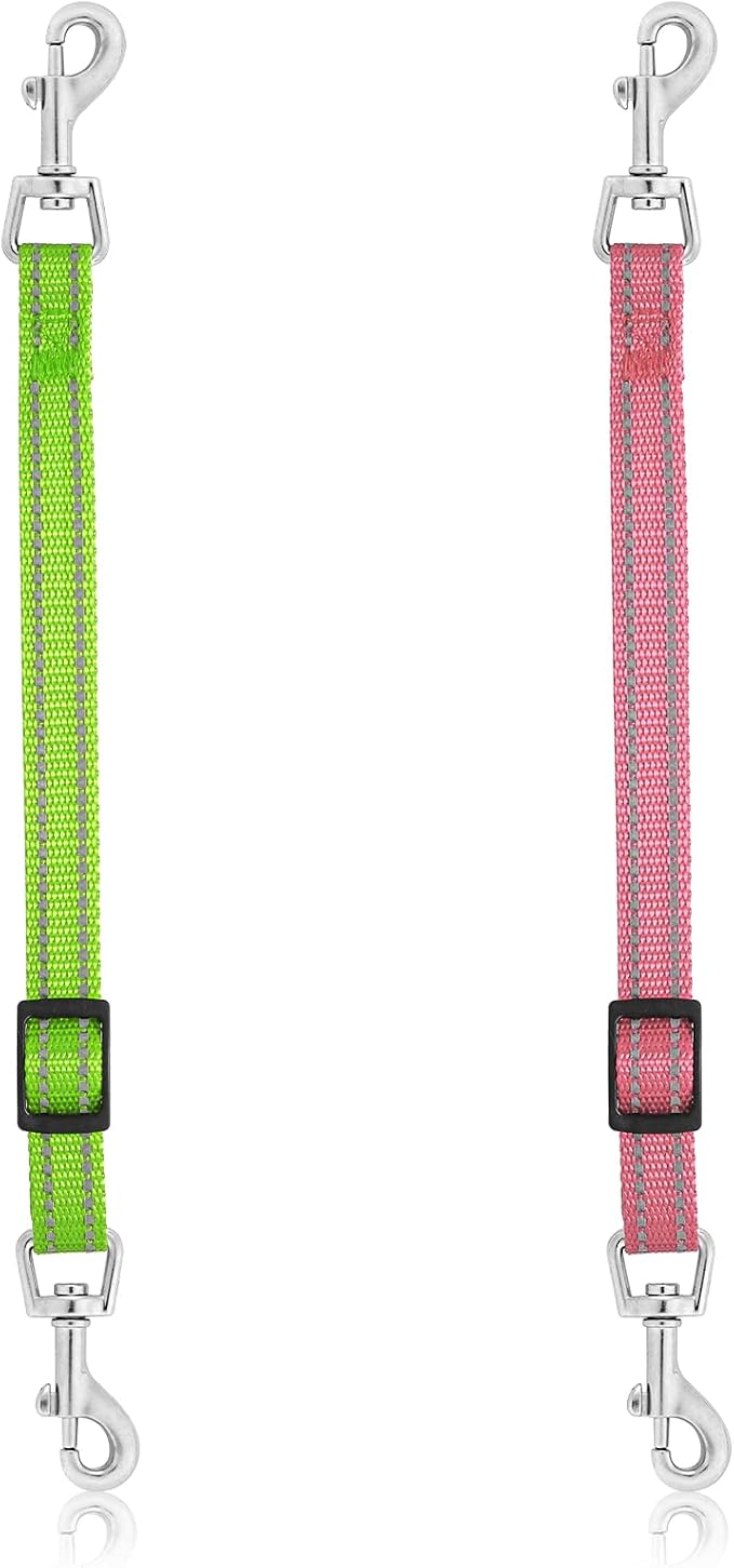Cobee Puppy Collar Clips, 2 Pcs Reflective Nylon Back-up Connector ...