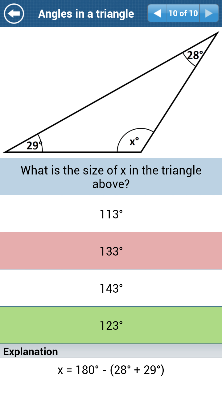 GCSE Maths : Geometry Revision Lite - App on Amazon Appstore