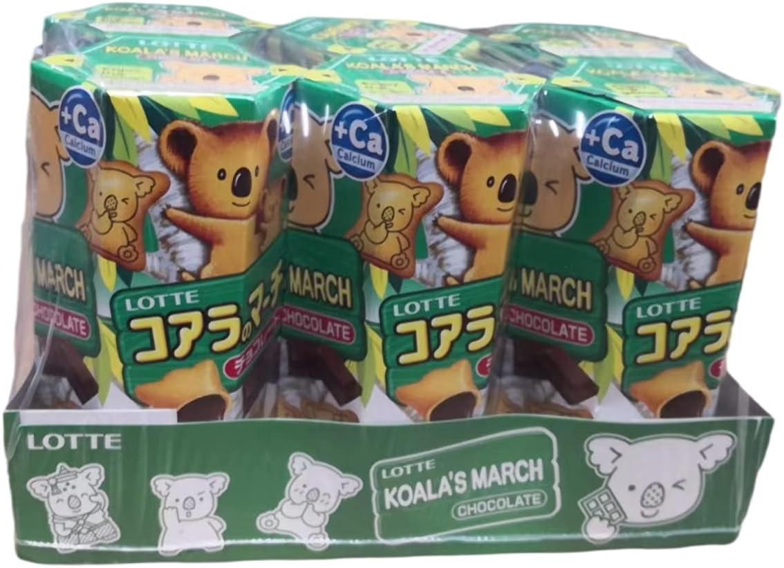 Lotte Koala's March Flavoured Cream Filled Biscuits 37g x 6 packs (White Milk) : Amazon.co.uk ...