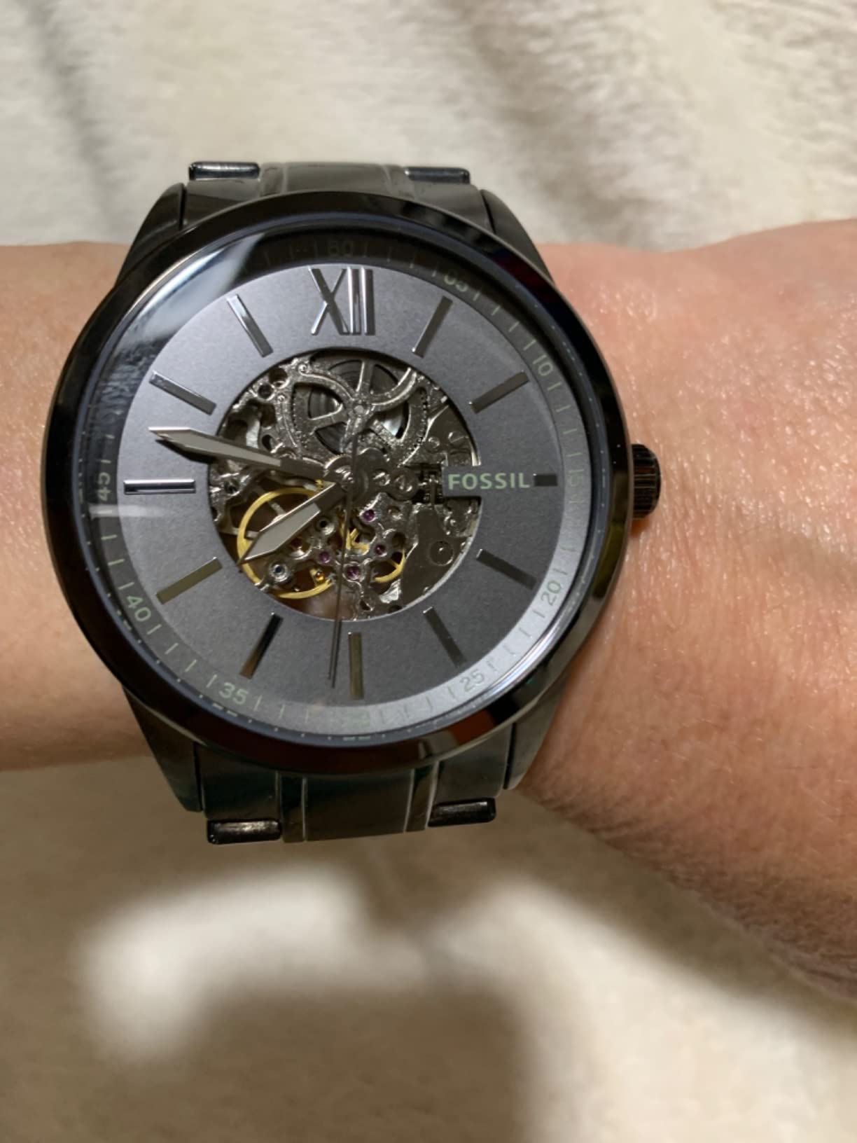Amazon.co.jp: [Fossil] 自動巻き腕時計 FLYNN BQ2384 メンズ ガンメタル 正規輸入品 : ファッション