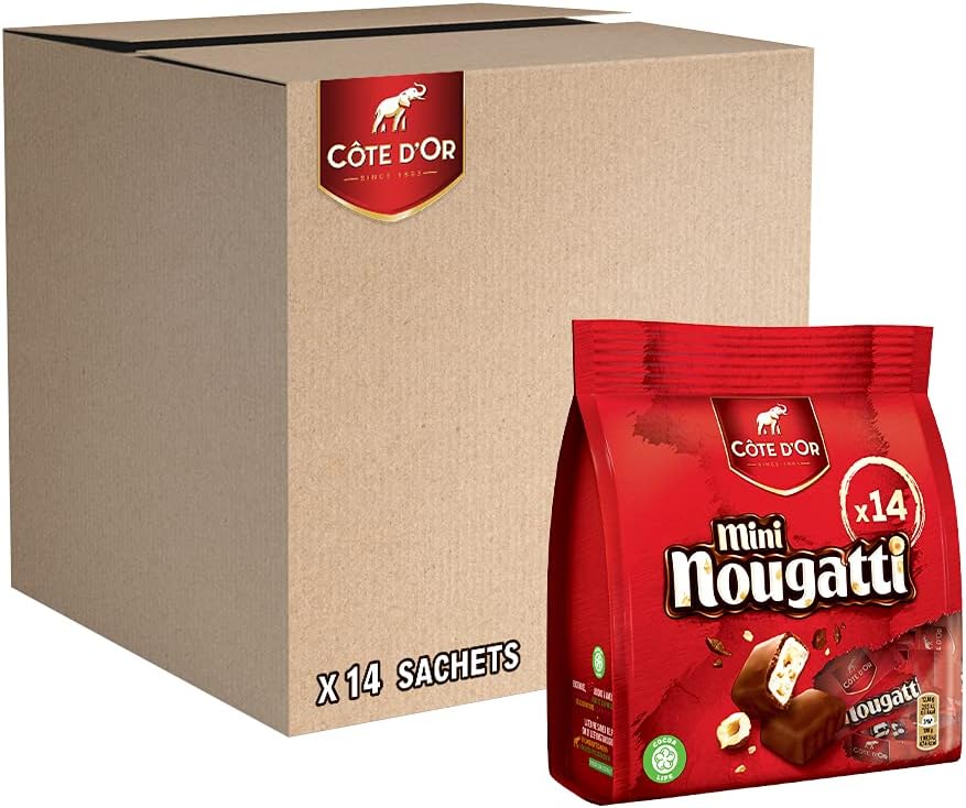 Côte d'Or Mini Nougatti - Mini Nougat Bars with Milk Chocolate - 100% ...