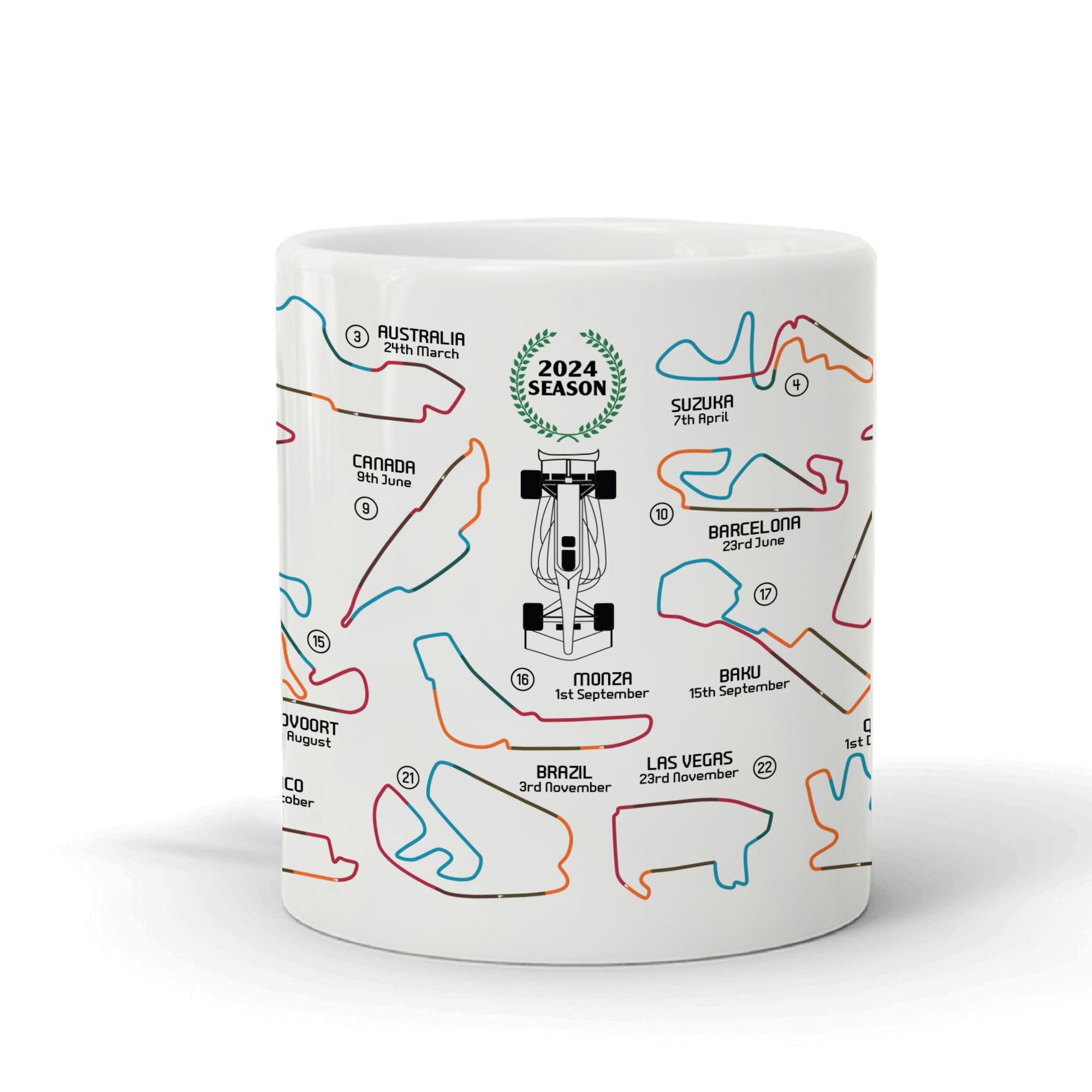 Amazon.com: Formula 1 Calendar 2024 Coffee Mug, Gifts for F1 Fan, F1 ...