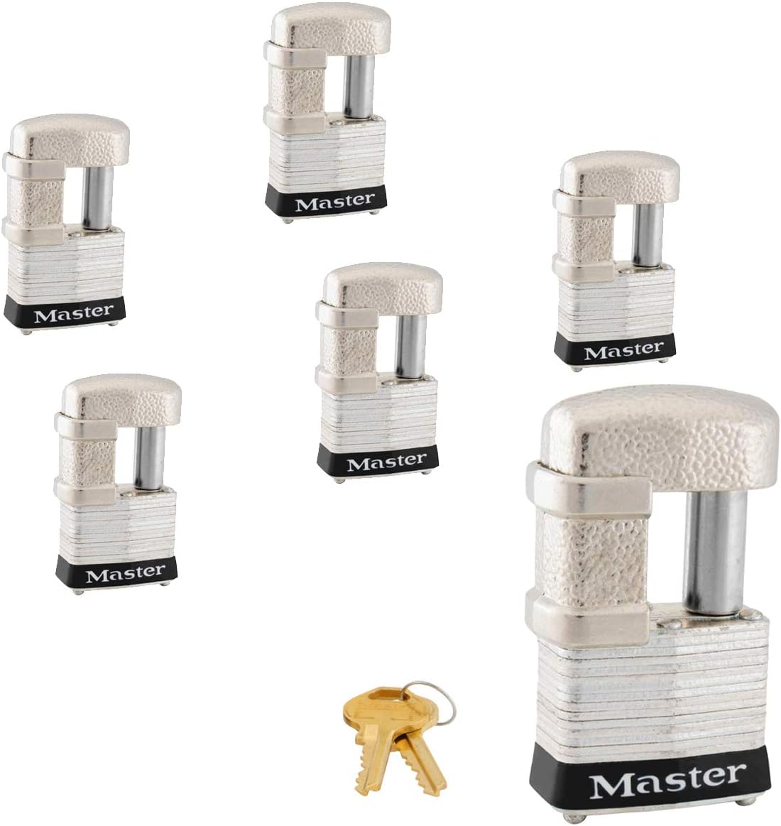 Master Lock - (6) Keyed Alike Trailer & Multi Purpose Padlocks, 37KA-6 ...