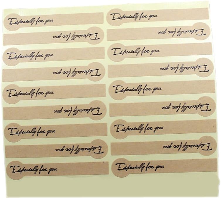 Amazon.com: 20 Sheets 360 Pcs Strip Kraft Especially for You Sticker ...