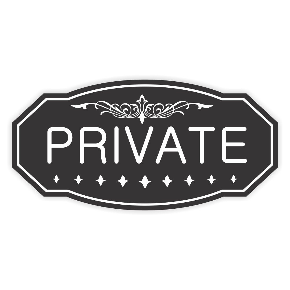Amazon.com : All Quality Victorian Private Wall or Door Sign - Durable ...