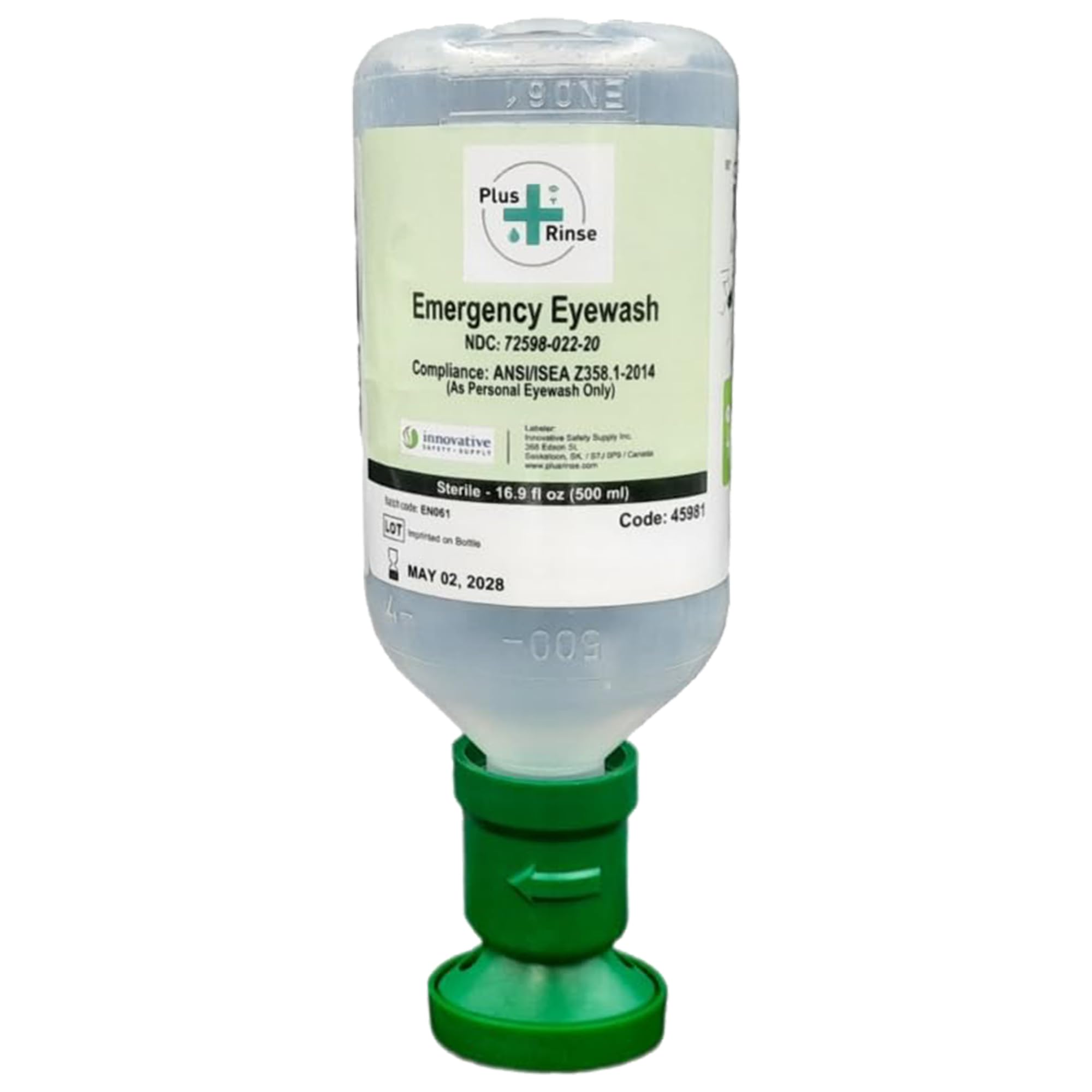 Snapklik.com : Plus Rinse Sterile Saline Eyewash Solution 2-Pack - 500 mL