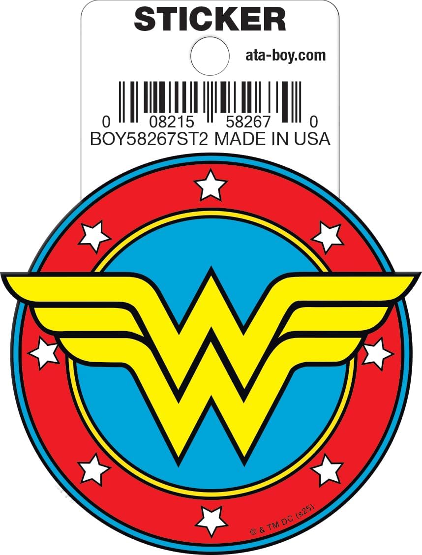 Amazon.com: Ata-Boy DC Comics Wonder Woman Logo 3 Inch Die Cut Vinyl ...