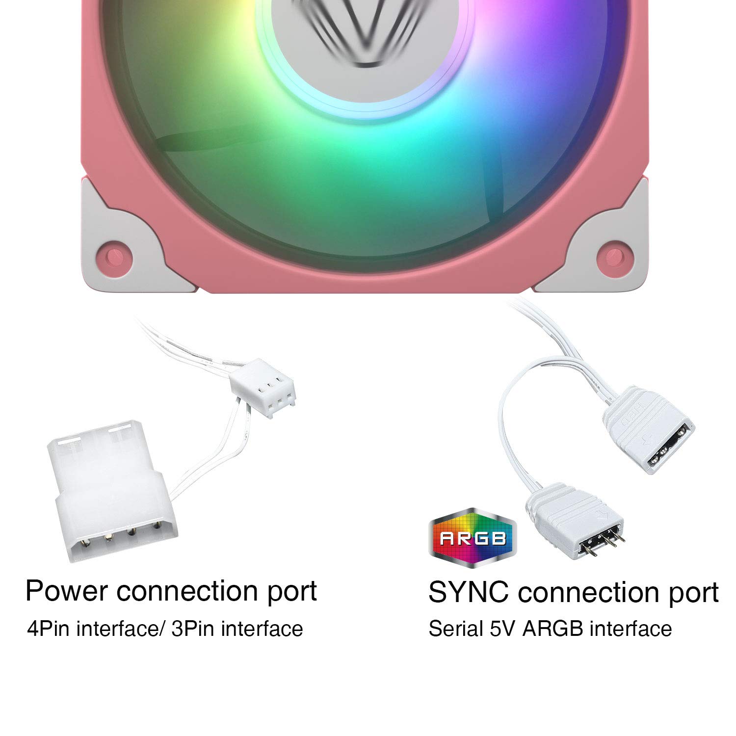 Snapklik.com : Vetroo Sakura Pink Frame 120mm ARGB LED Case Cooling Fan ...