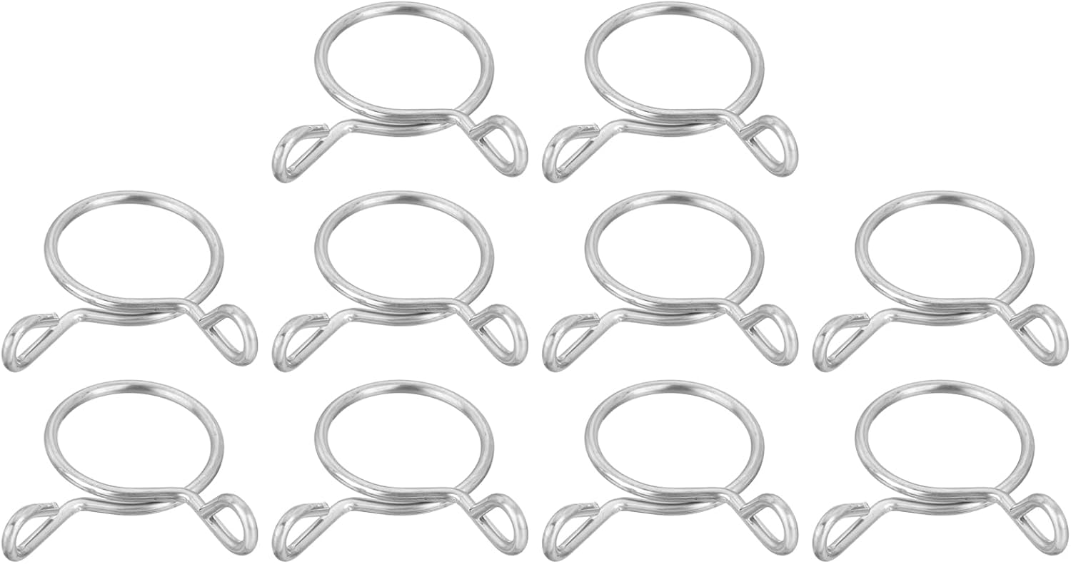Amazon.com: uxcell 10 Pcs Fuel Line Hose Tubing Spring Clips, 19mm ...