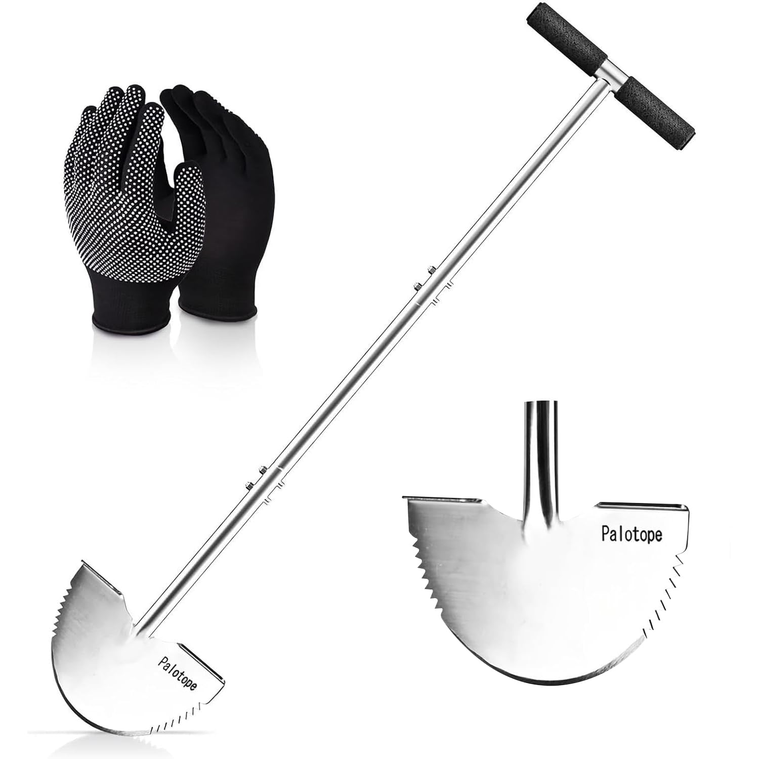 Amazon.com : Palotope Stainless Steel Edger Lawn Tool,Half Moon Lawn ...