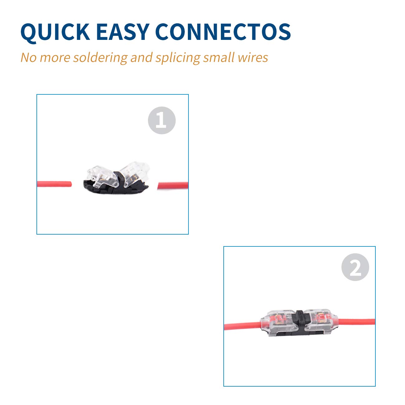 Snapklik.com : Low Voltage Wire Connector, Quick Solderless Wire Splice ...