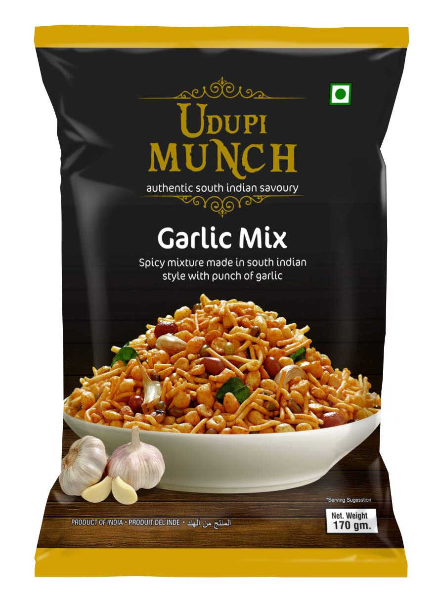 Udupi Munch Garlic Mix Spicy Mixture Made In South Indian | Desertcart ...