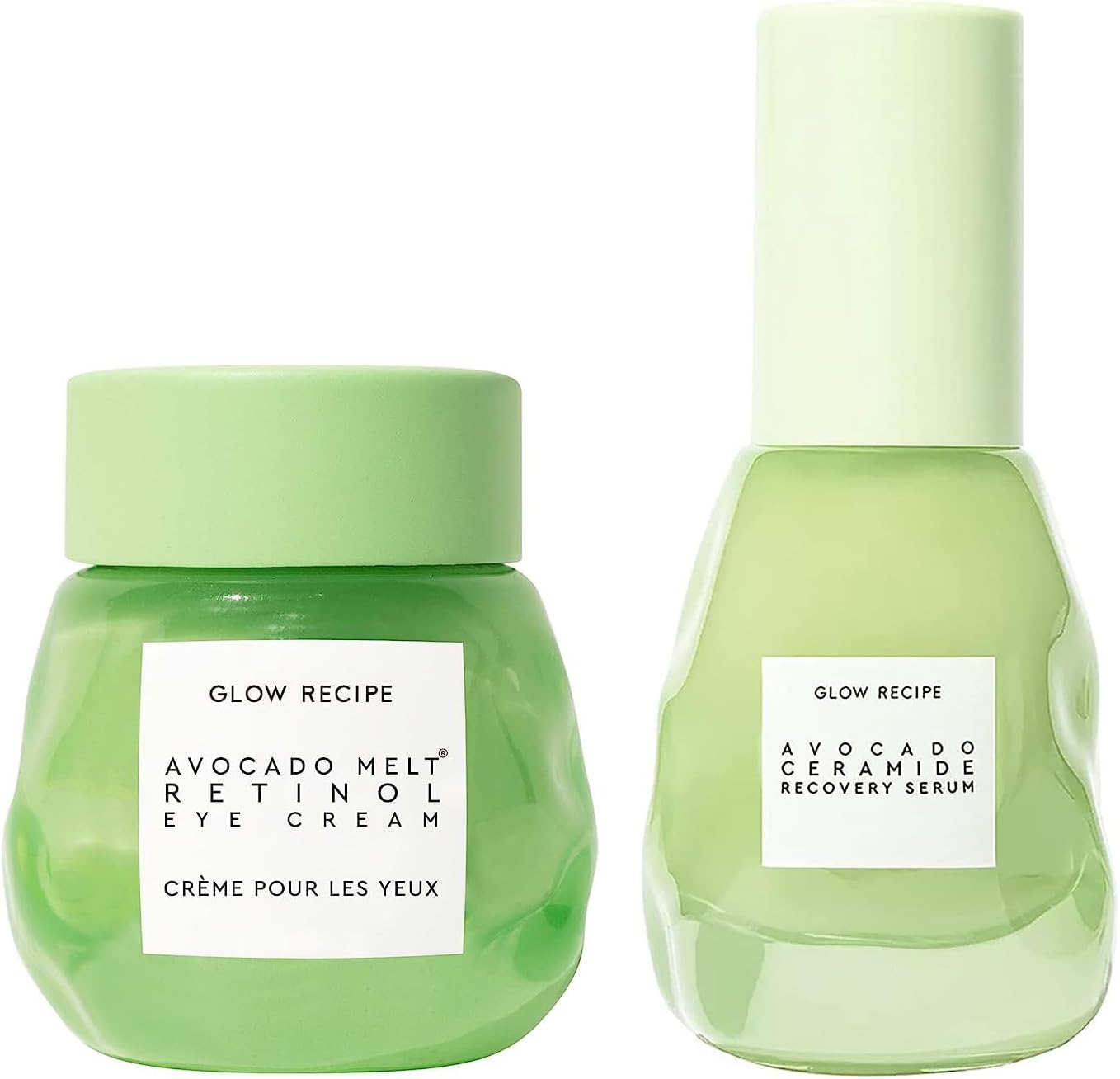 Amazon.com: Glow Recipe Avocado Soothe + De-Puff Duo - Avocado Ceramide ...
