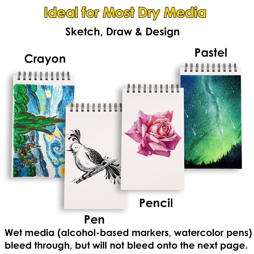 Snapklik.com : Sketchbook 9"x12", 68 Lb/100 GSM, 100 Sheets, Spiral ...