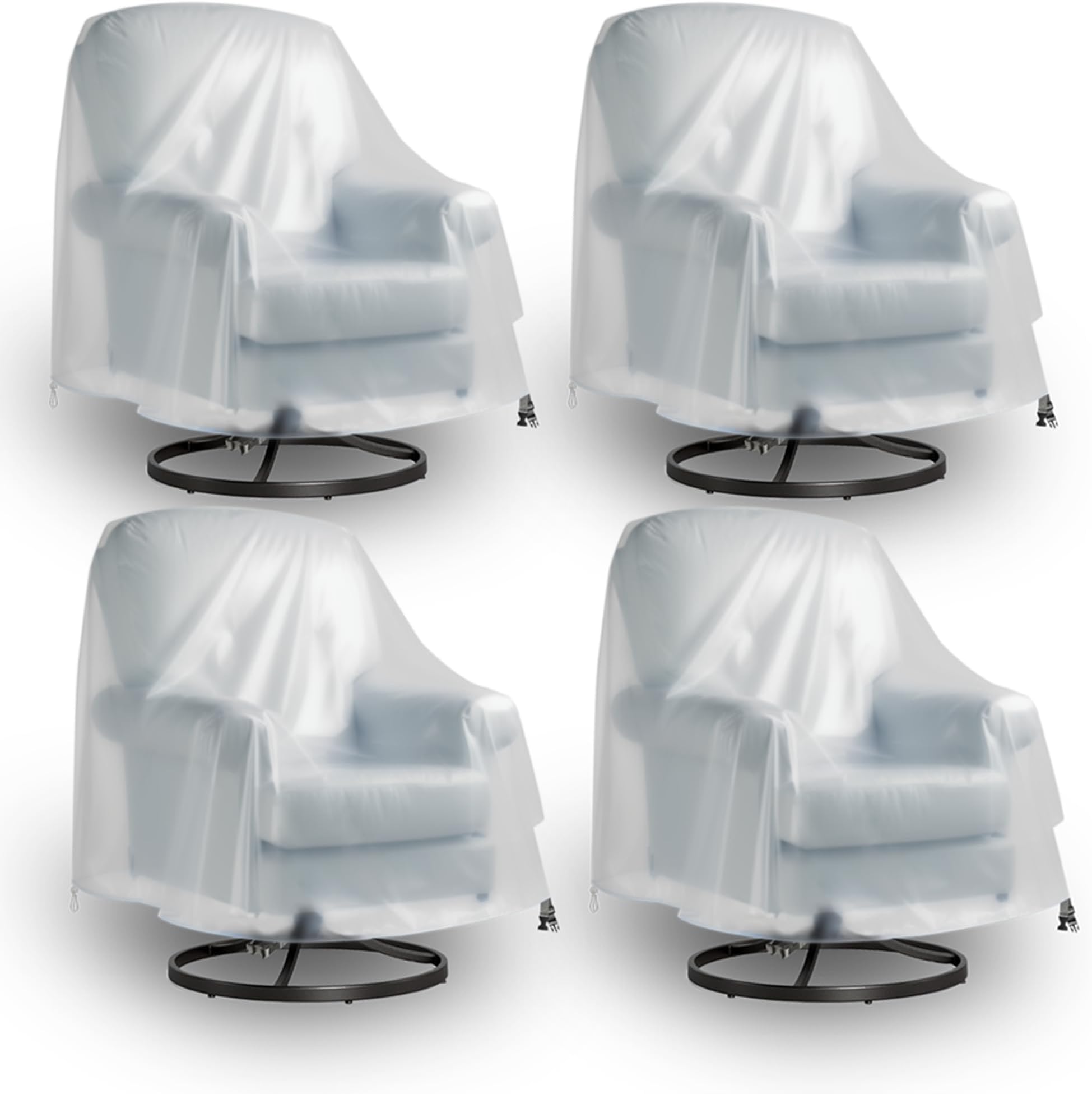 Amazon.com : Outdoor Swivel Lounge Chair Cover 4 Pack,Waterproof Heavy ...