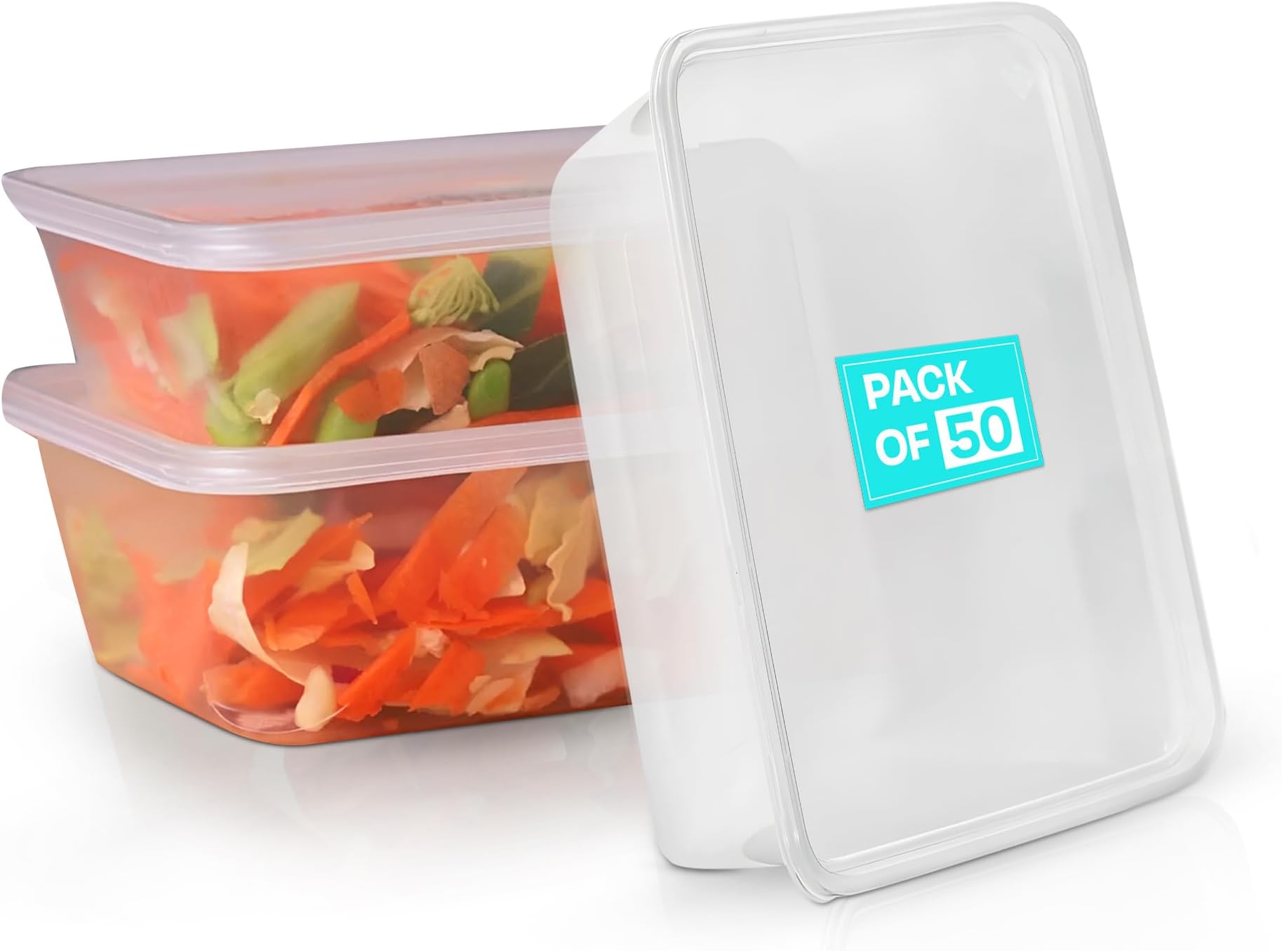 We Can Source It Ltd 100 x 750ml Plastic Microwave & Freezer Safe Food ...